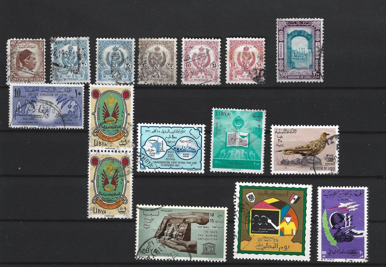 16 Libya Stamps. Libyan Stamp Collection c. 1950s/60s. Libia - Etsy