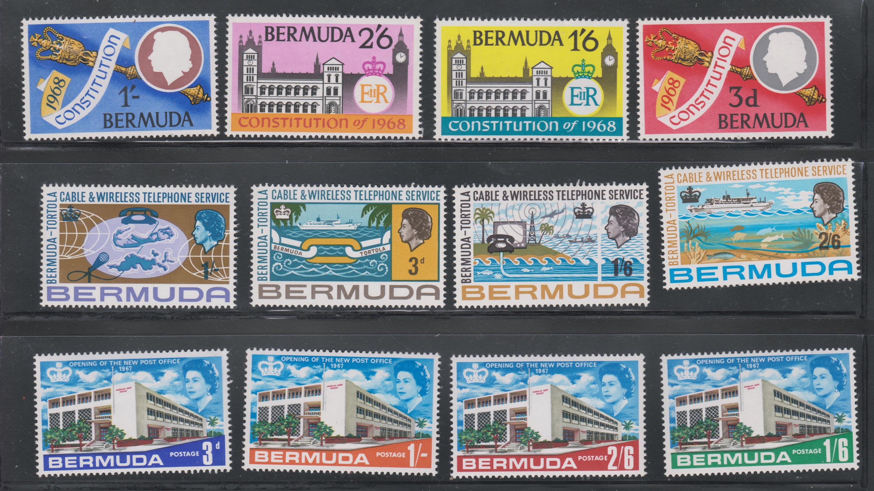 Bermuda 1960s Postage Stamps X 36. Vintage Bermudan Stamp Collection ...