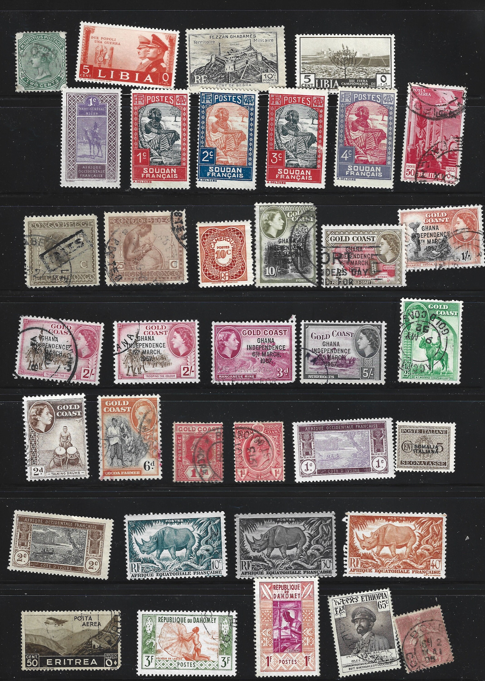 90+ Older African Postage Stamps From the 1890s-1950s. Africa Stamp ...