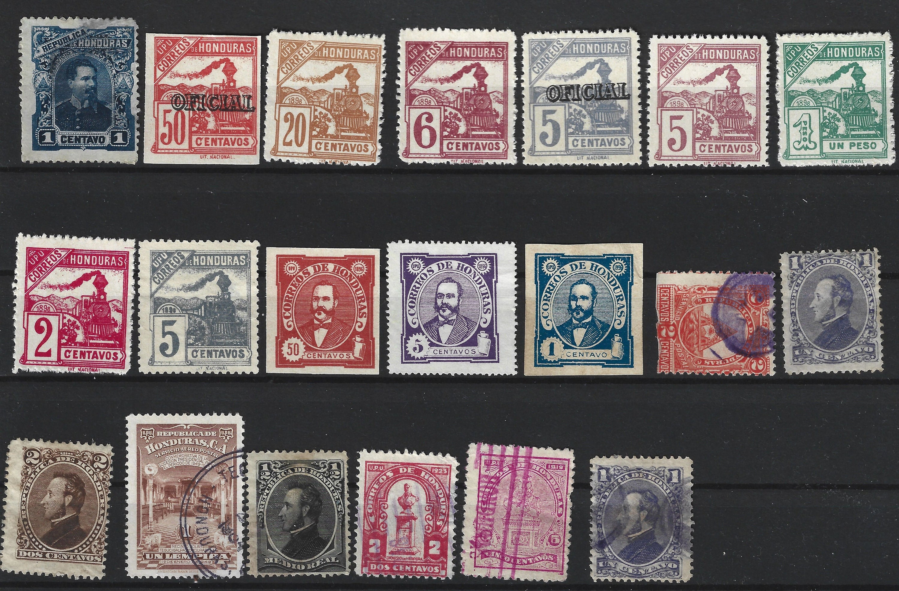 Honduras 1890s-1940s Postage Stamps X 20. Vintage Honduran Stamp ...