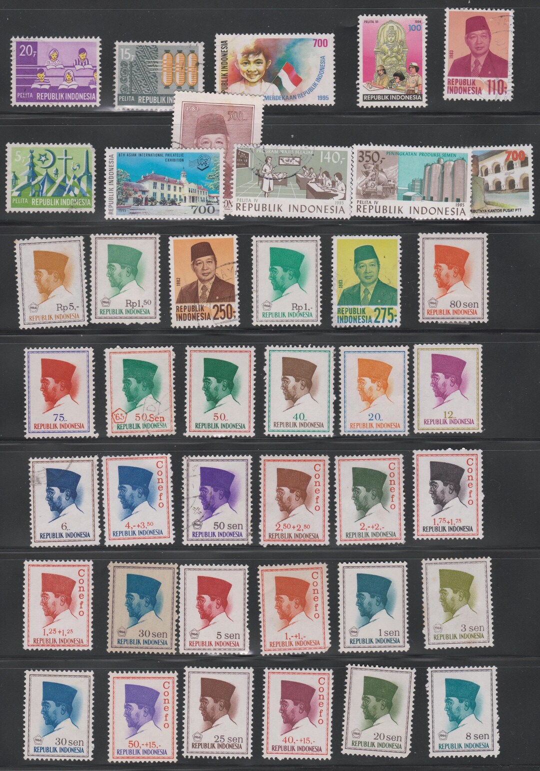 70x Indonesia Stamps. Indonesian Stamp Collection (1960s-80s). Asian ...