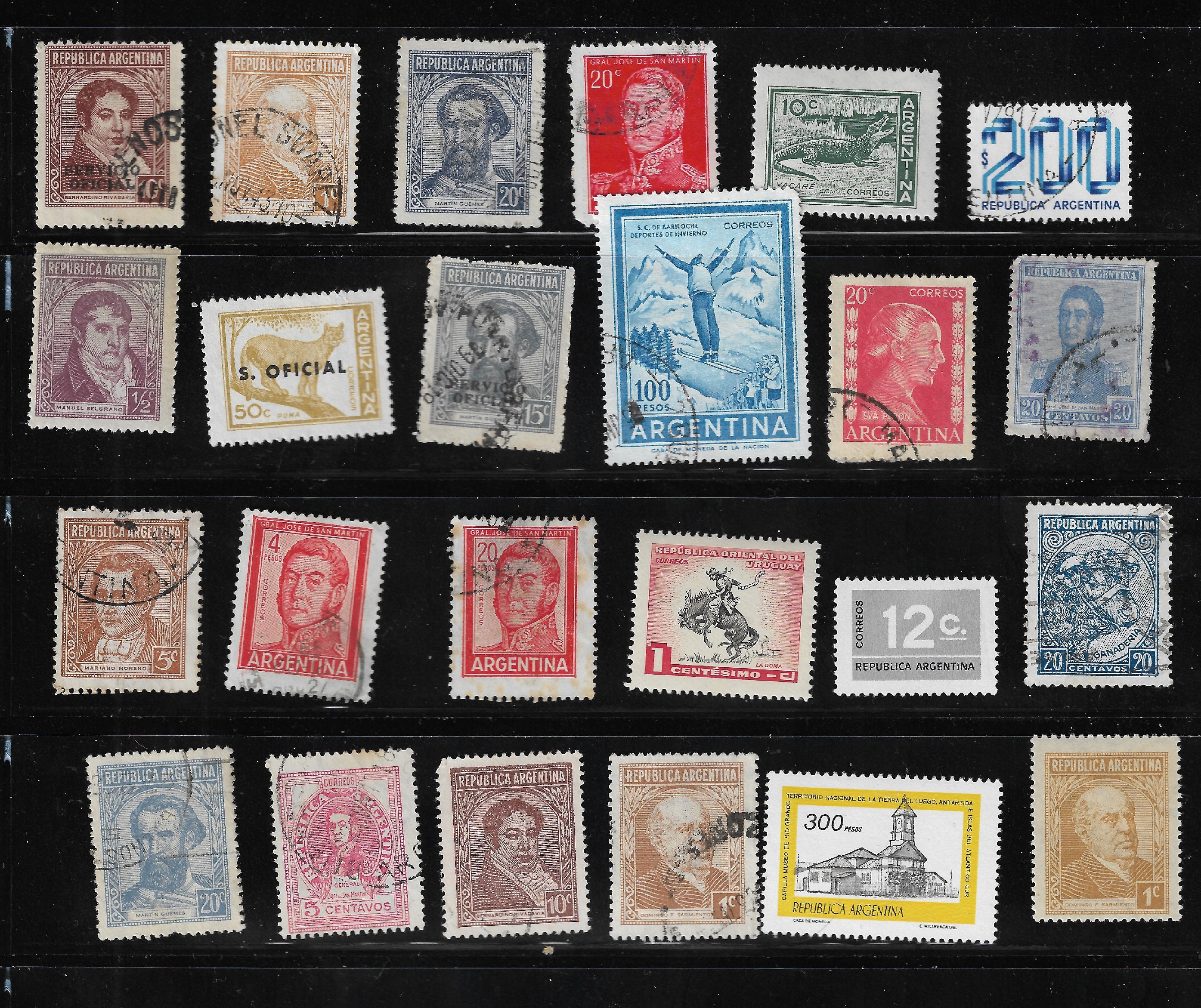 100 Older Argentina Stamp Collection. Assortment of Rare Stamps 1920s ...