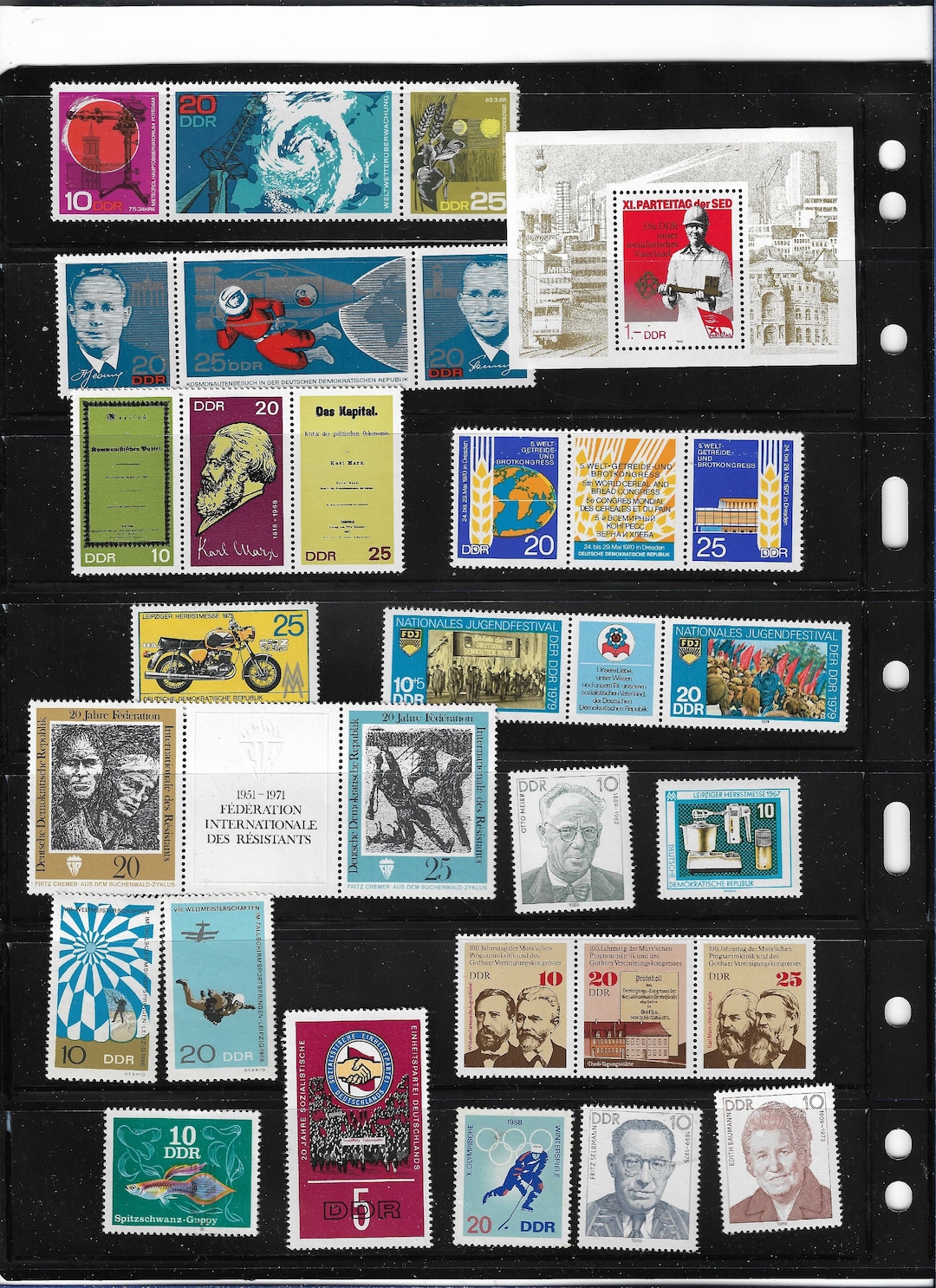 121 X Germany DDR Stamp Collection. Assortment of Rare Commemorative ...