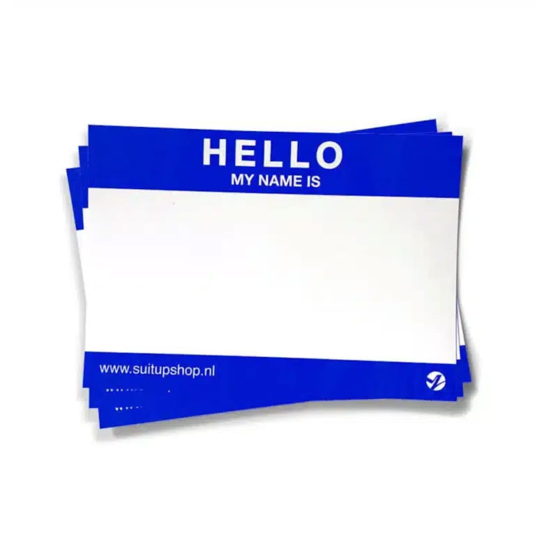 Hello My Name is Sticker 50pcs Blue - Etsy