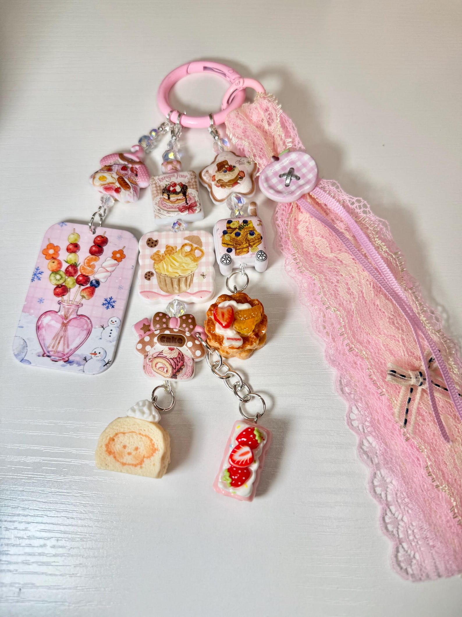 Kawaii Keychains | Dessert Keychain | Pink Keychain | High Quality ...