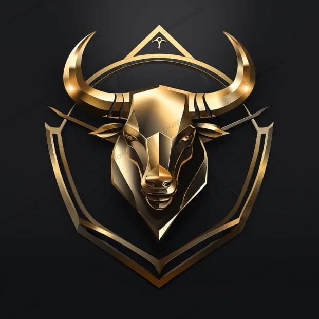 Golden Bull Logo PNG İmage, Clipart, Wall Art, Design Logo - Etsy