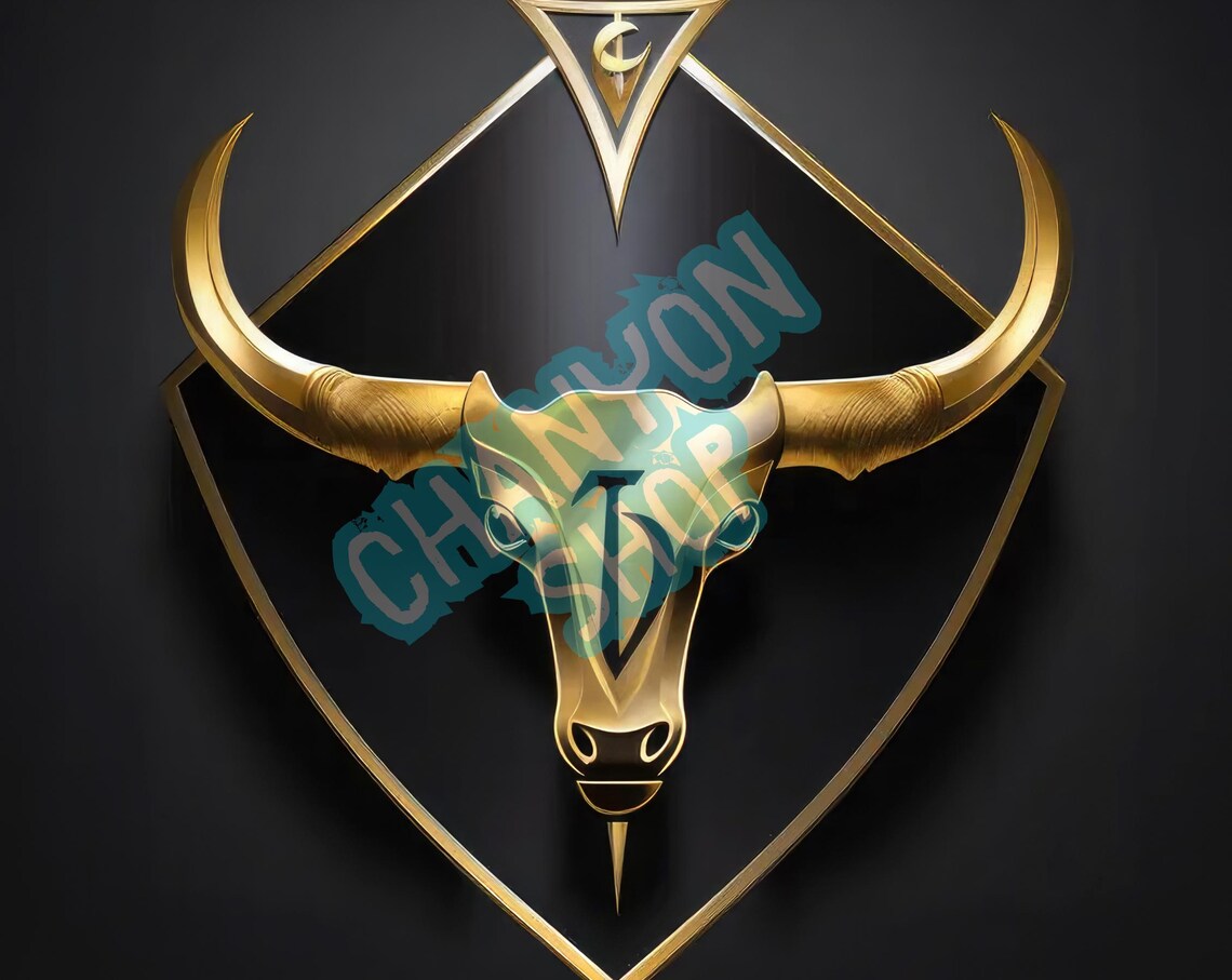 Golden Bull Logo PNG İmage, Clipart, Wall Art, Design Logo - Digital ...