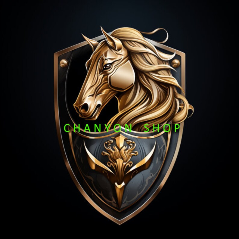 Horse Logo Design, Gold Horse Logo, Professional Logo Design, Power ...