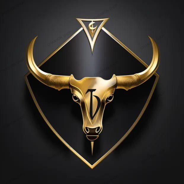 Golden Bull Logo PNG İmage, Clipart, Wall Art, Design Logo - Etsy Australia