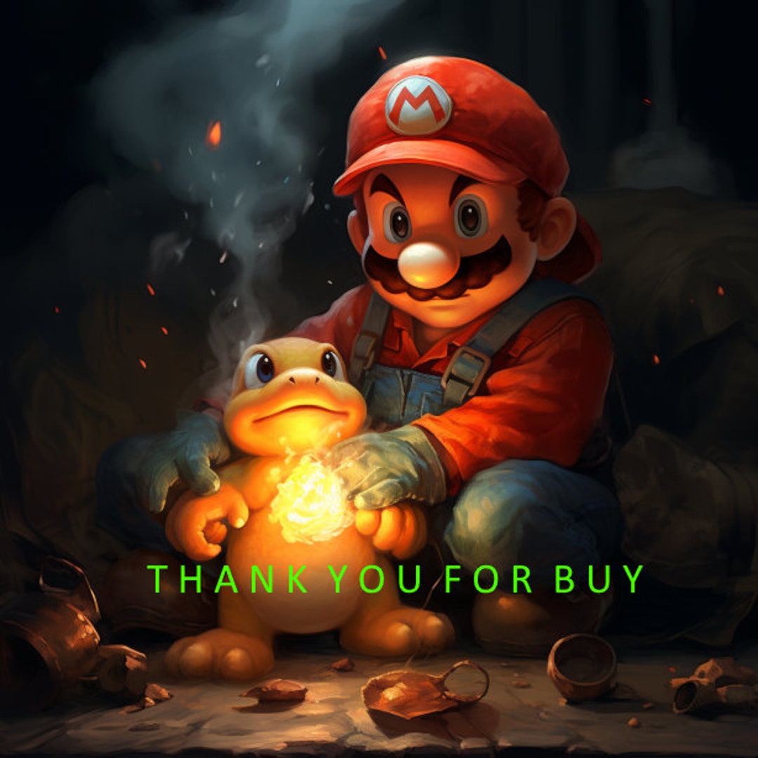 Super Mario and Charmander Clipart High Quality PNG SVG Sublimation ...