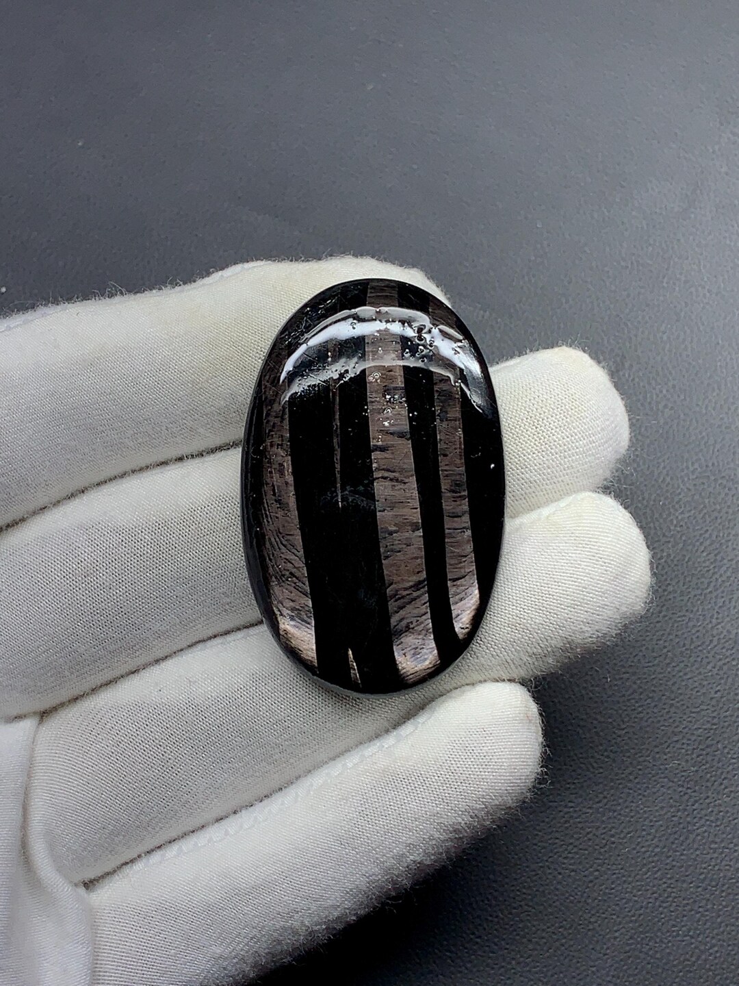 Hypersthene Cabochon, Chatoyant Mix Shape Gemstone (45X29MM) - Etsy