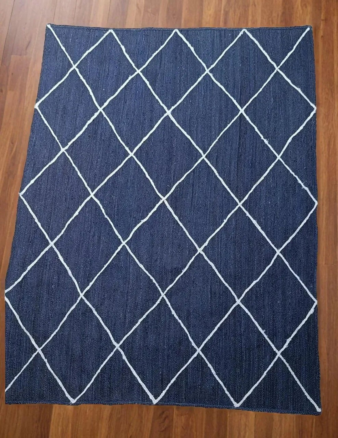 Large Royal Blue Rug, Scandinavian Decor, Living Room Rug, Blue Area ...