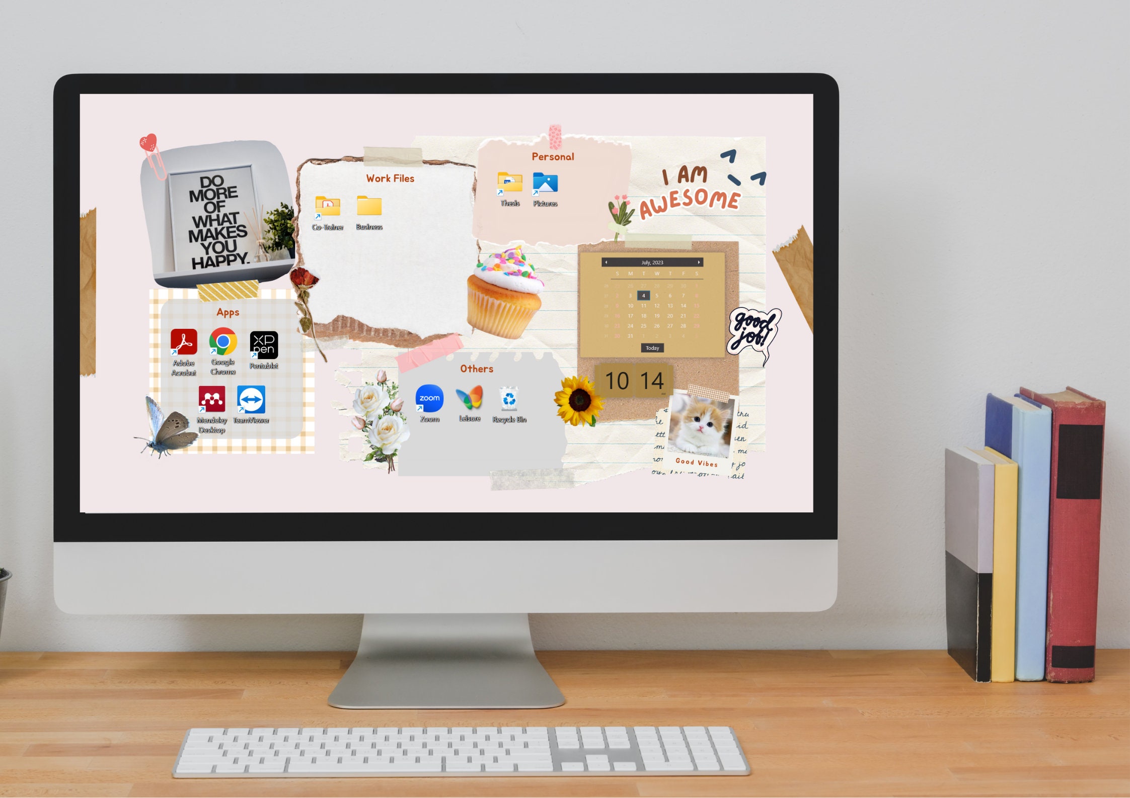 Desktop/laptop Wallpaper/background Organizer | Aesthetic Design | - Etsy