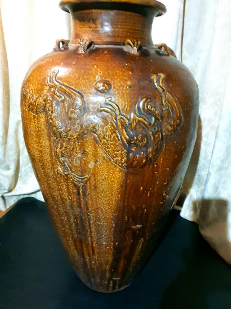 Large Martaban Dragon Ming Dynasty Earthenware Pot / Jar - Etsy