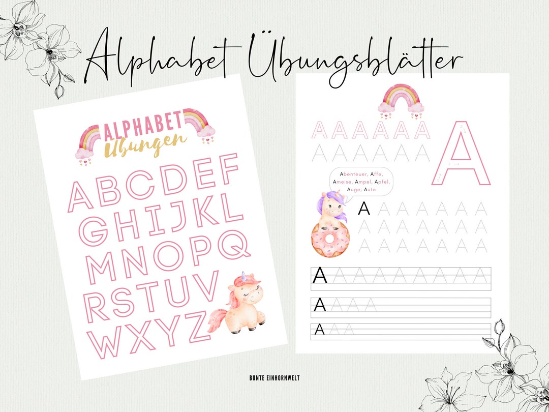 Unicorn Exercise Sheets: Preparation for Primary School, Learning the ...
