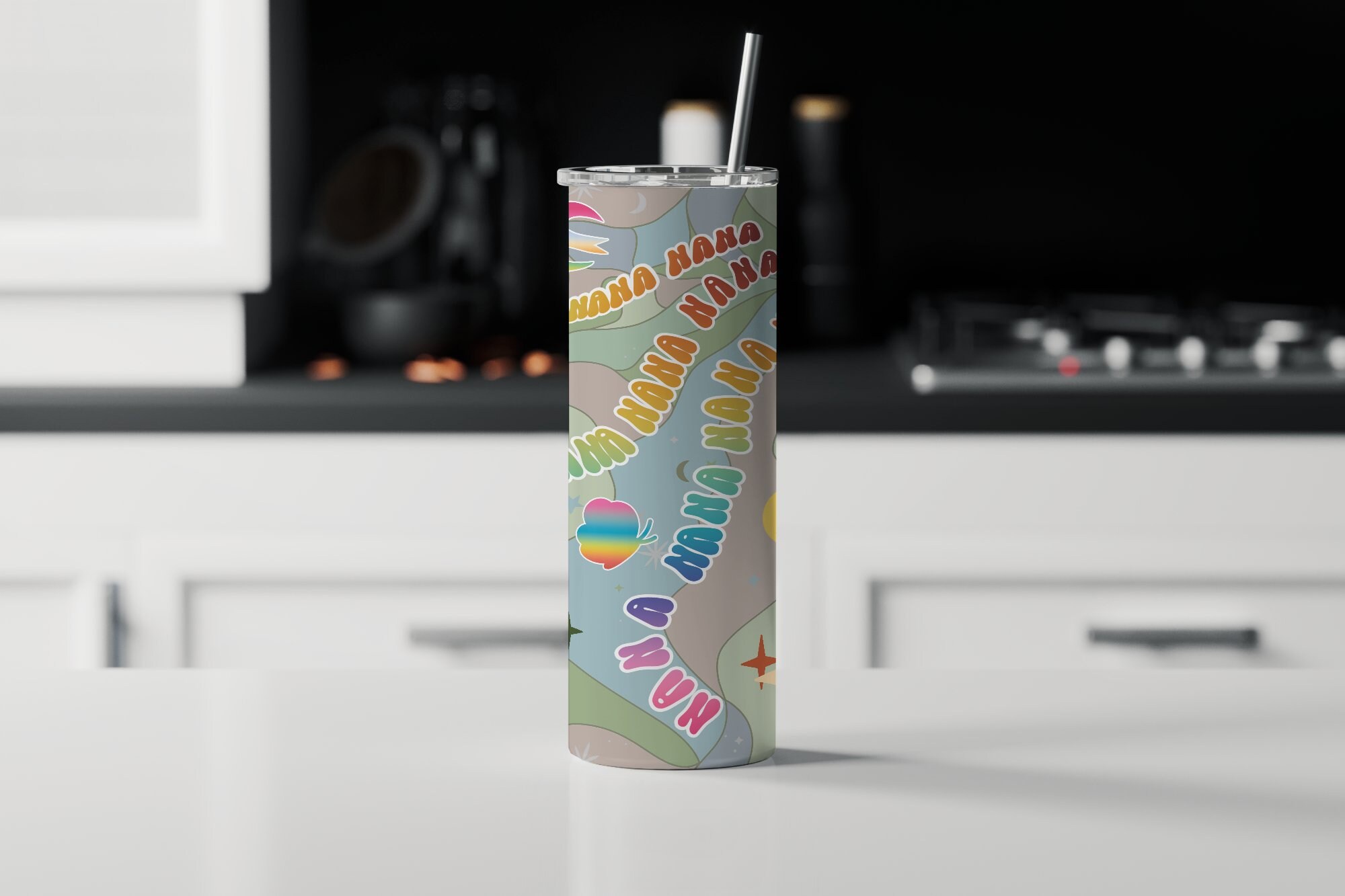 Mama Bibi Gigi Nana Mimi Mema Grandma Tumbler Wrap Bundle, 20oz Retro ...