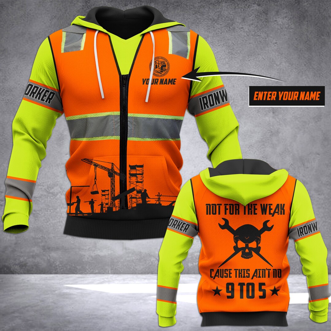 Personalized Skull Ironworker Safety Pullover Hoodie - Etsy