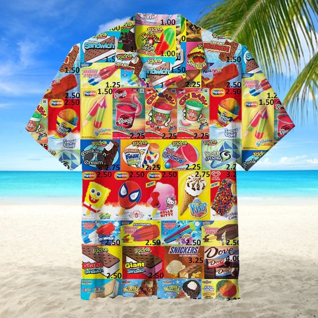Ice Cream Shirts for Men 3d Printed Men's Hawaiian Shirt - Etsy