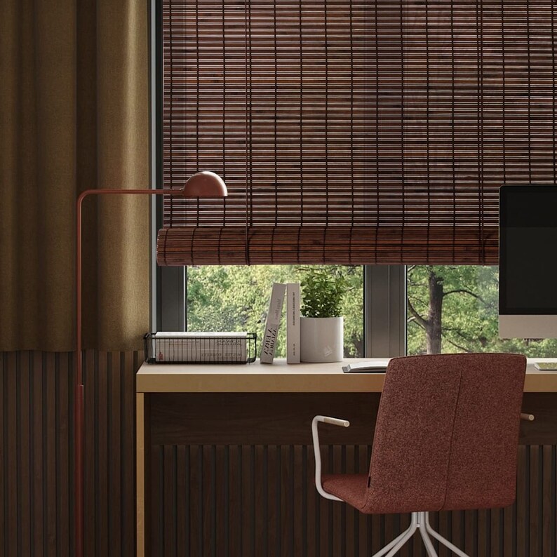 Natural Bamboo Fancy Design Blind Shade - Etsy