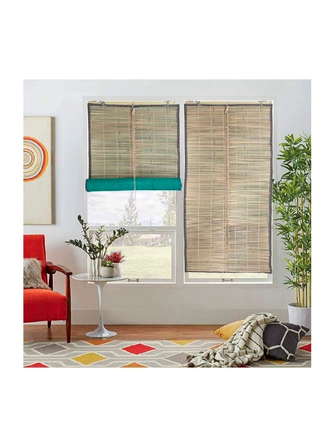 Indian State Thread Chik Bamboo Chik Blind Shade Wall Hanging Home ...