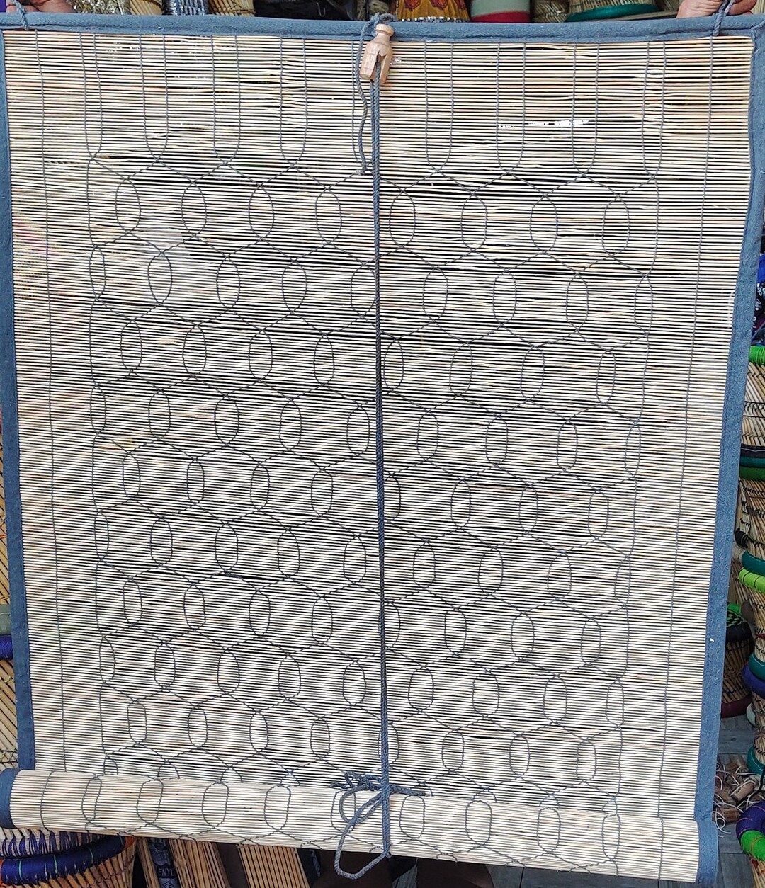 Cross Thread Design Bamboo Blinds Chirag Pattern Shades Outdoor Blinds ...