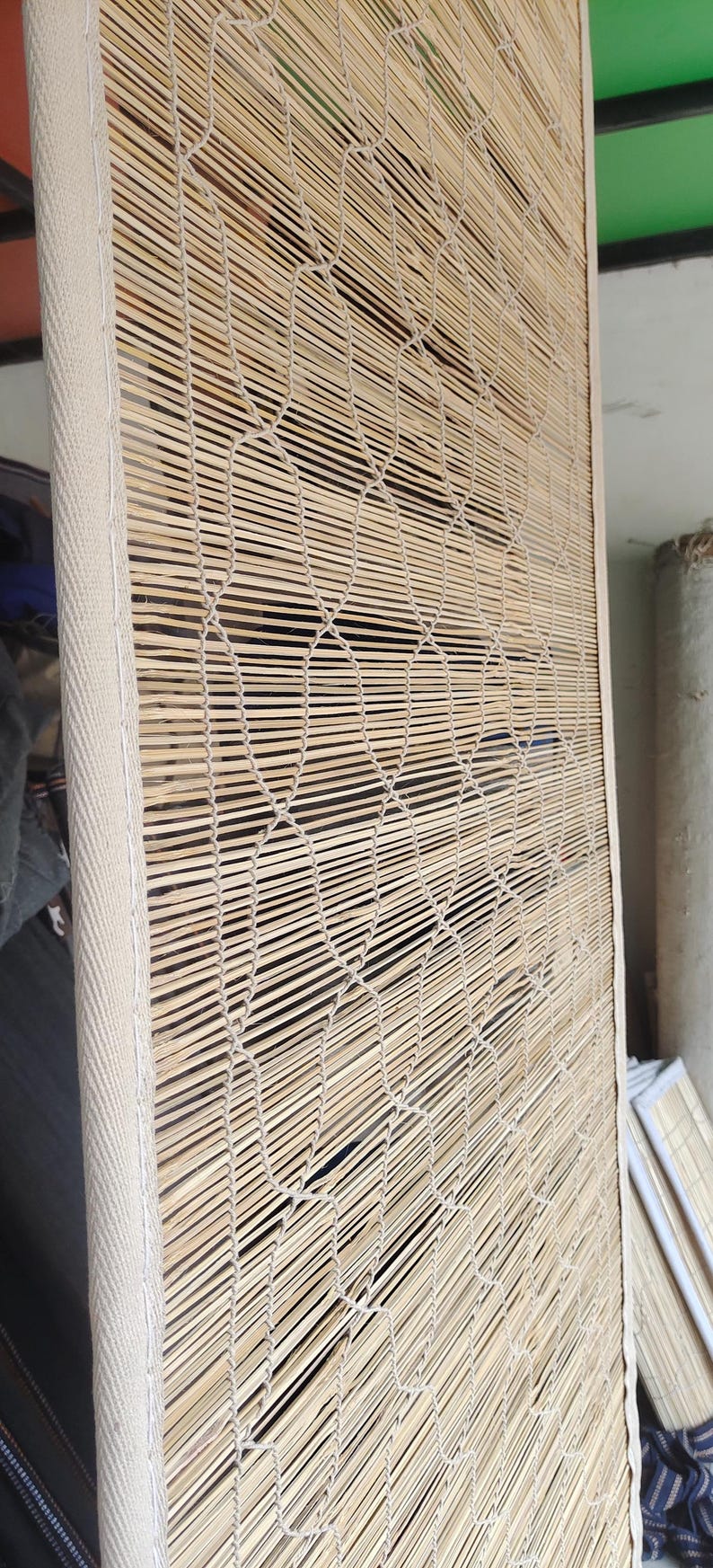 Cross Thread Design Chick Blind Shade Window Curtain GILAS PATTERN or ...