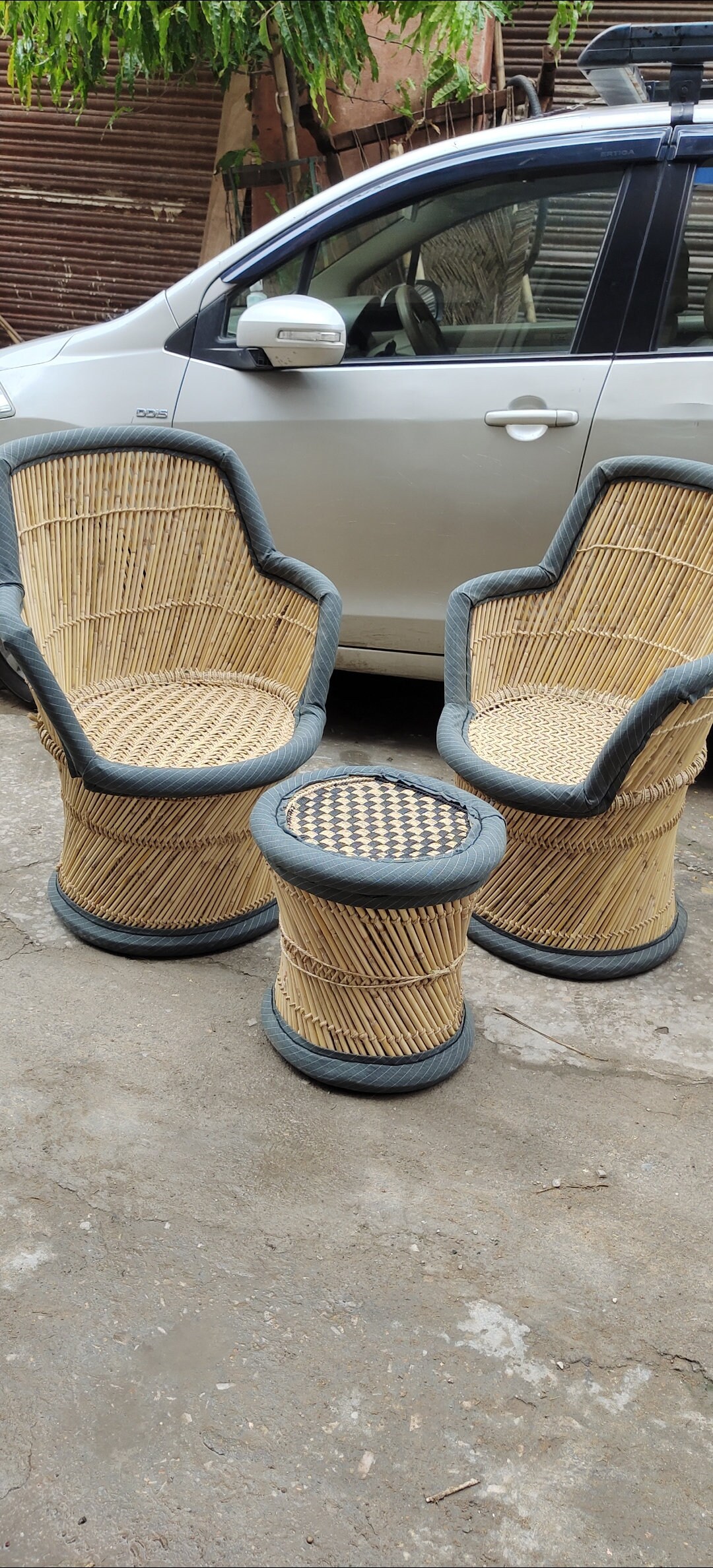 Lot Bamboo Stool Handmade Bamboo Mudda Stool for in Door Out Door ...