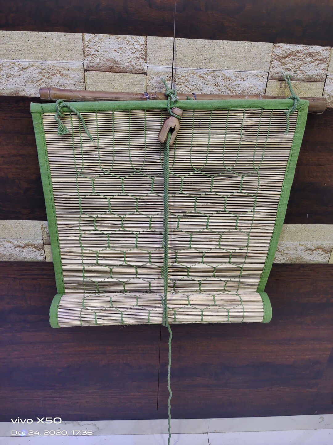 Handmade Bamboo Chik Cross Thread Design Chik Blind Shade Window ...