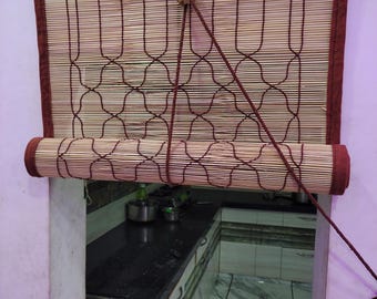 Cross Thread Design Chick Blind Shade Window Curtain GILAS PATTERN or ...