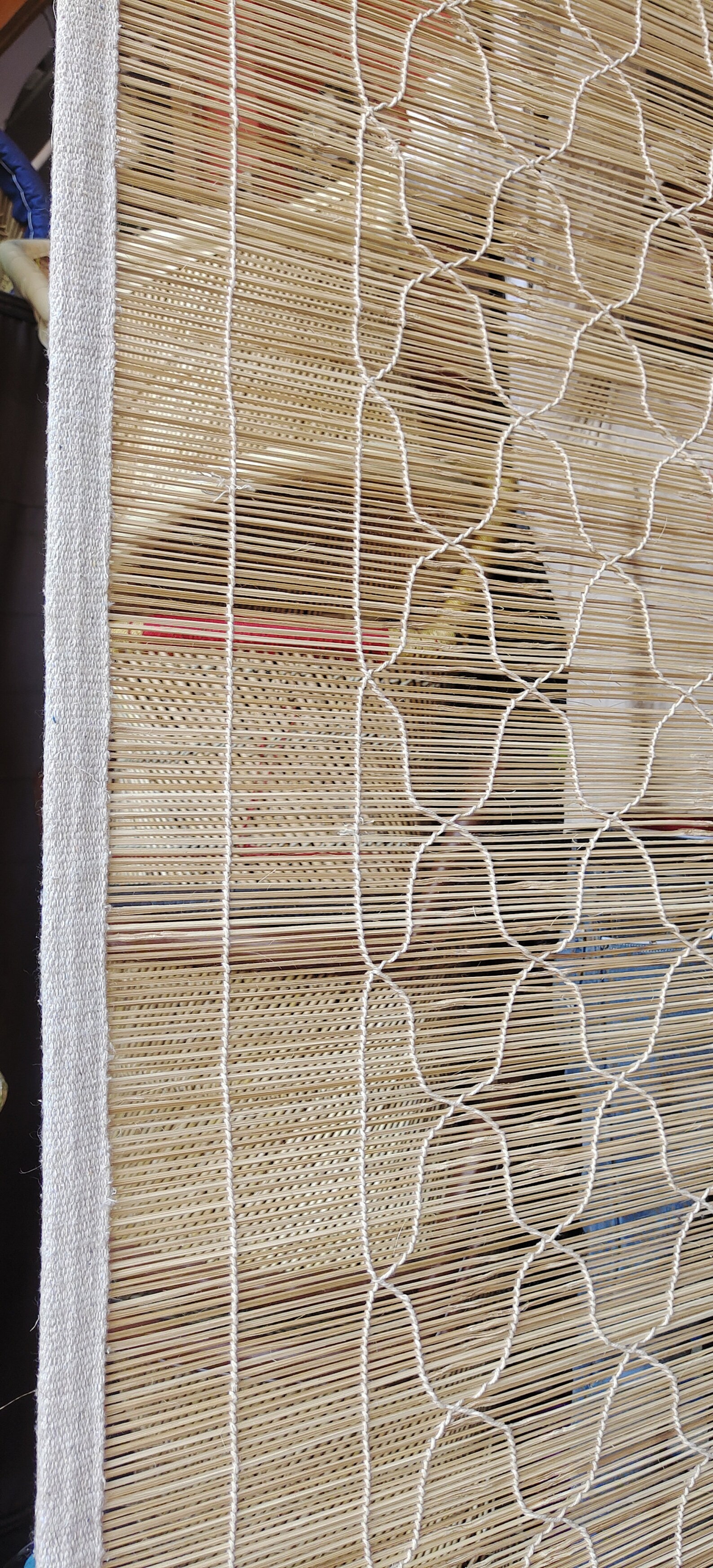 Cross Thread Wovan Pattern Chik Blind Shade Bamboo Cross Thread Design ...