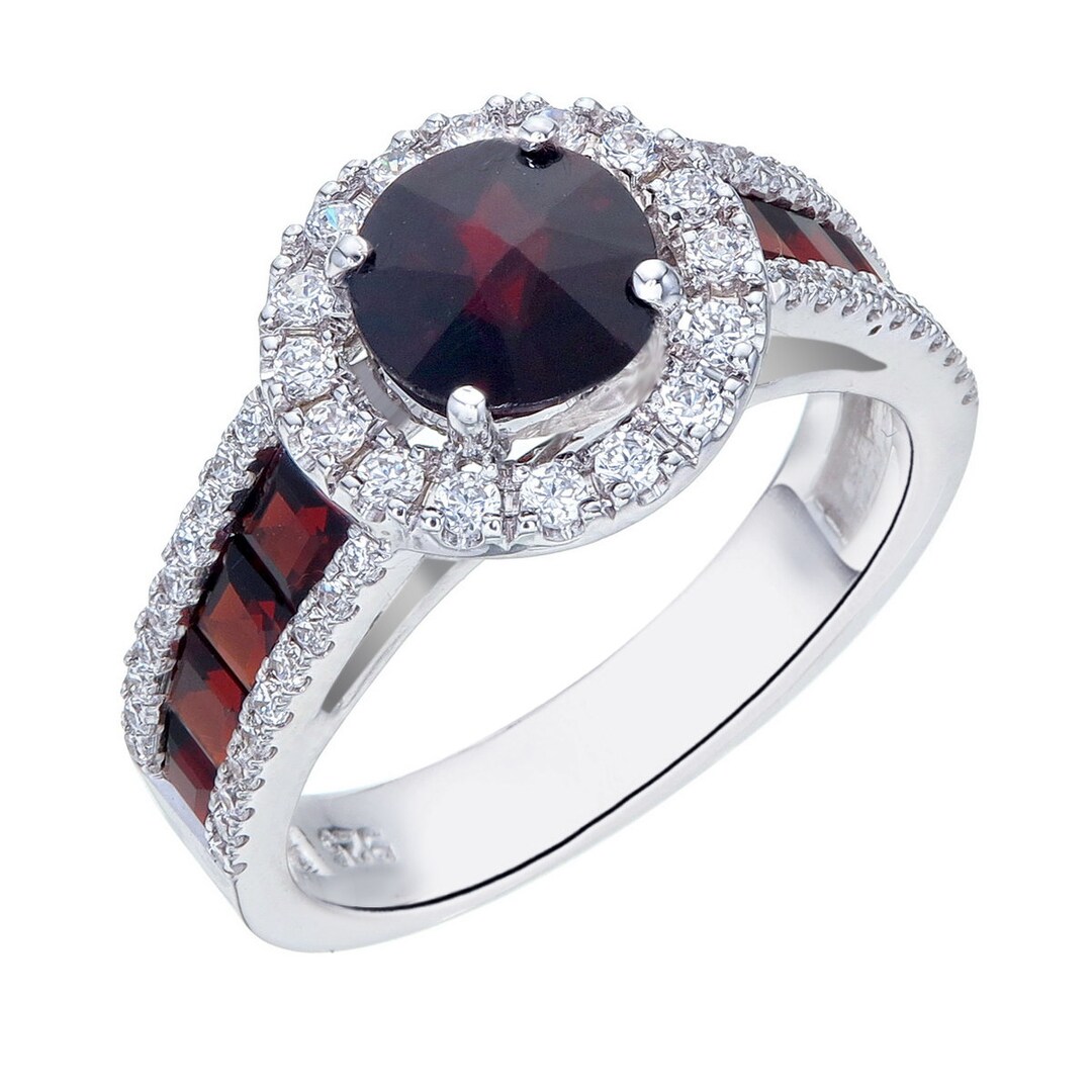 Natural Garnet Rose Cut Rare Find Handmade 925 Silver Ring for Woman ...