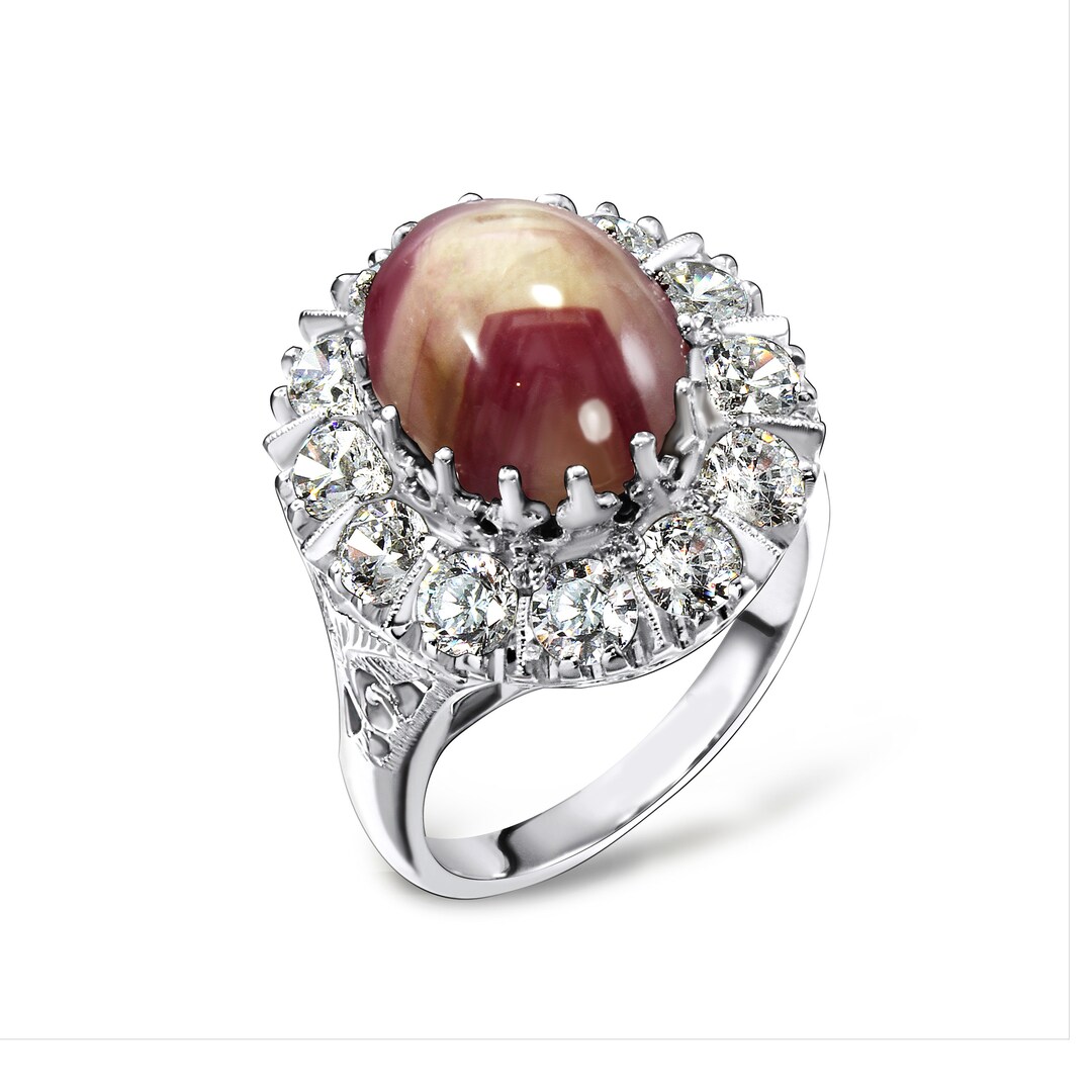 Rare Find Ruby Star Certified 7.66 Cts Natural Big Ruby 925 Silver Ring,big Size Ring Certified ...