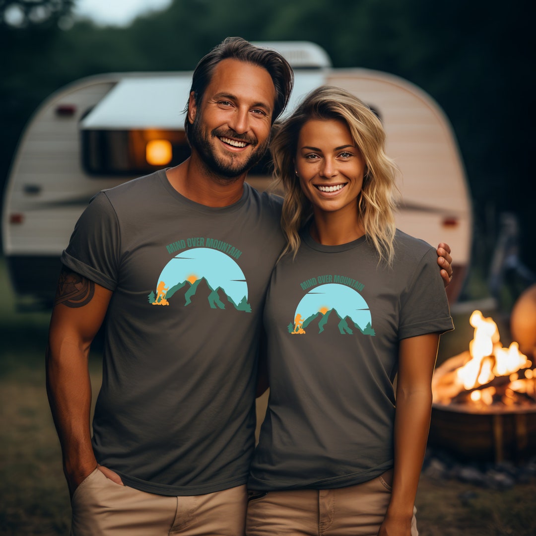 Mind Over Mountain Hiking Tshirt, Couples Matching Tshirt, Fun Hiking ...