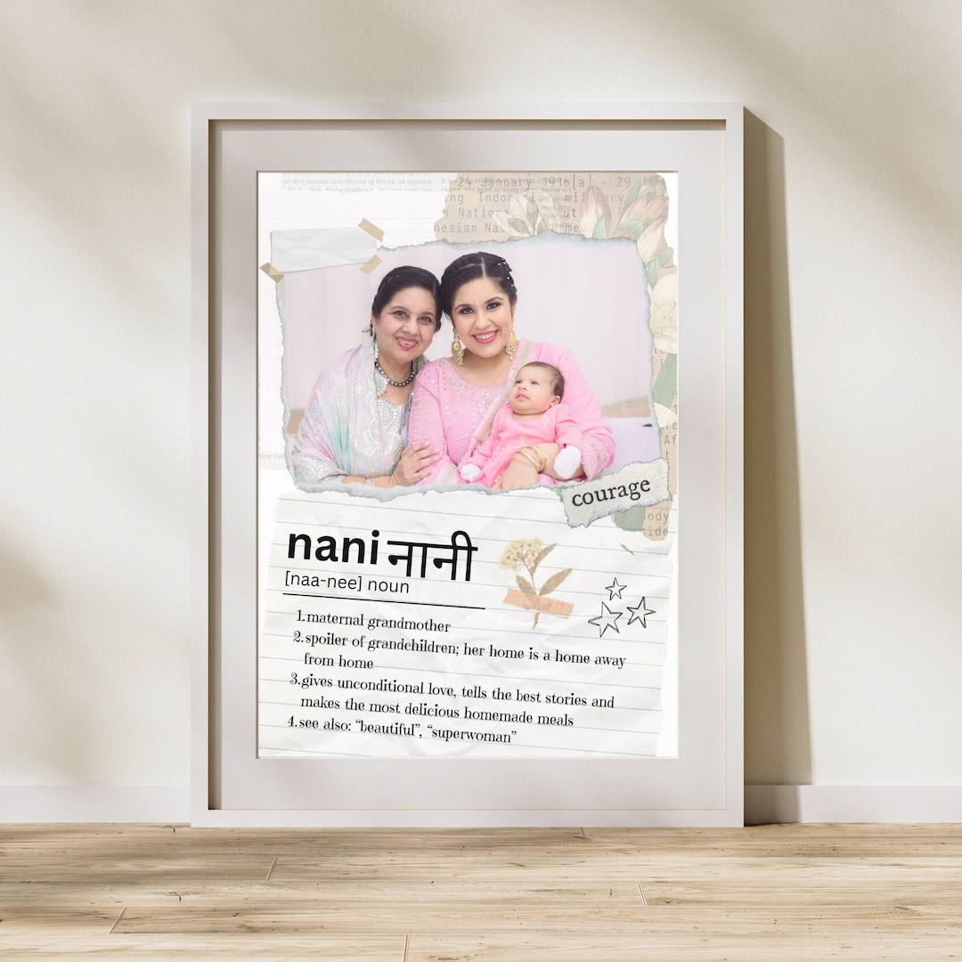 Nani Photo Gift - Personalized Grandma Definition Print, Grandmother ...