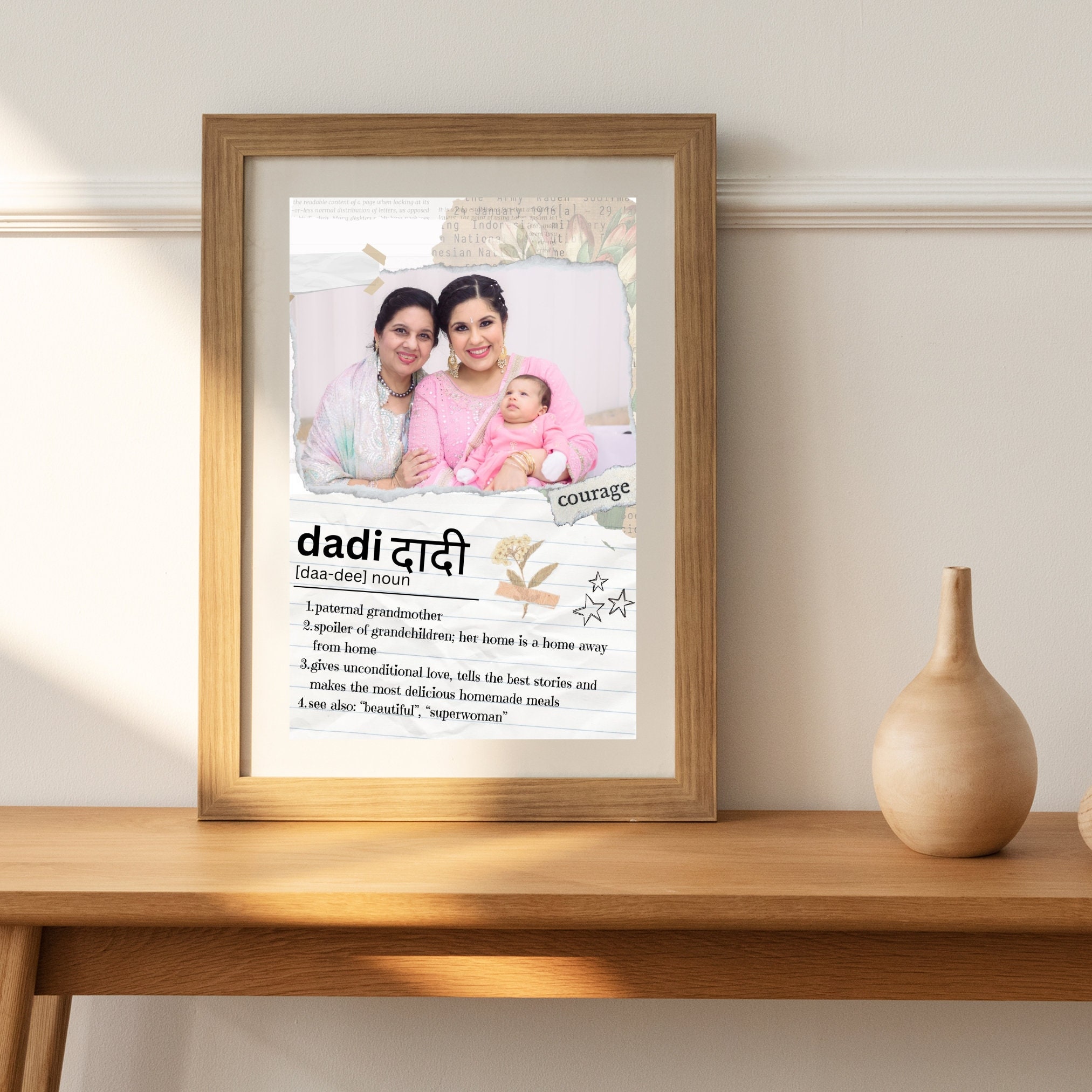 Dadi Photo Gift - Personalized Grandma Definition Print, Grandmother ...