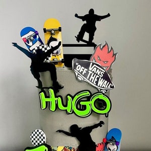 Personalised Skateboarding Cake Topper - Etsy