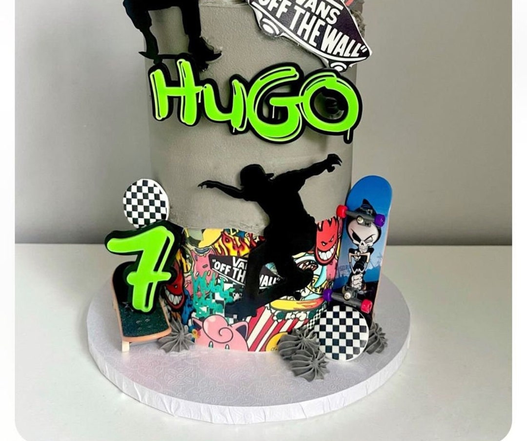Personalised Graffiti Cake Topper - Etsy