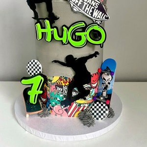 Personalised Graffiti Cake Topper - Etsy