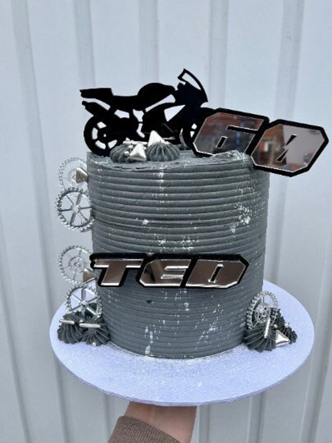 Topper de bolo de moto personalizado - Etsy Portugal