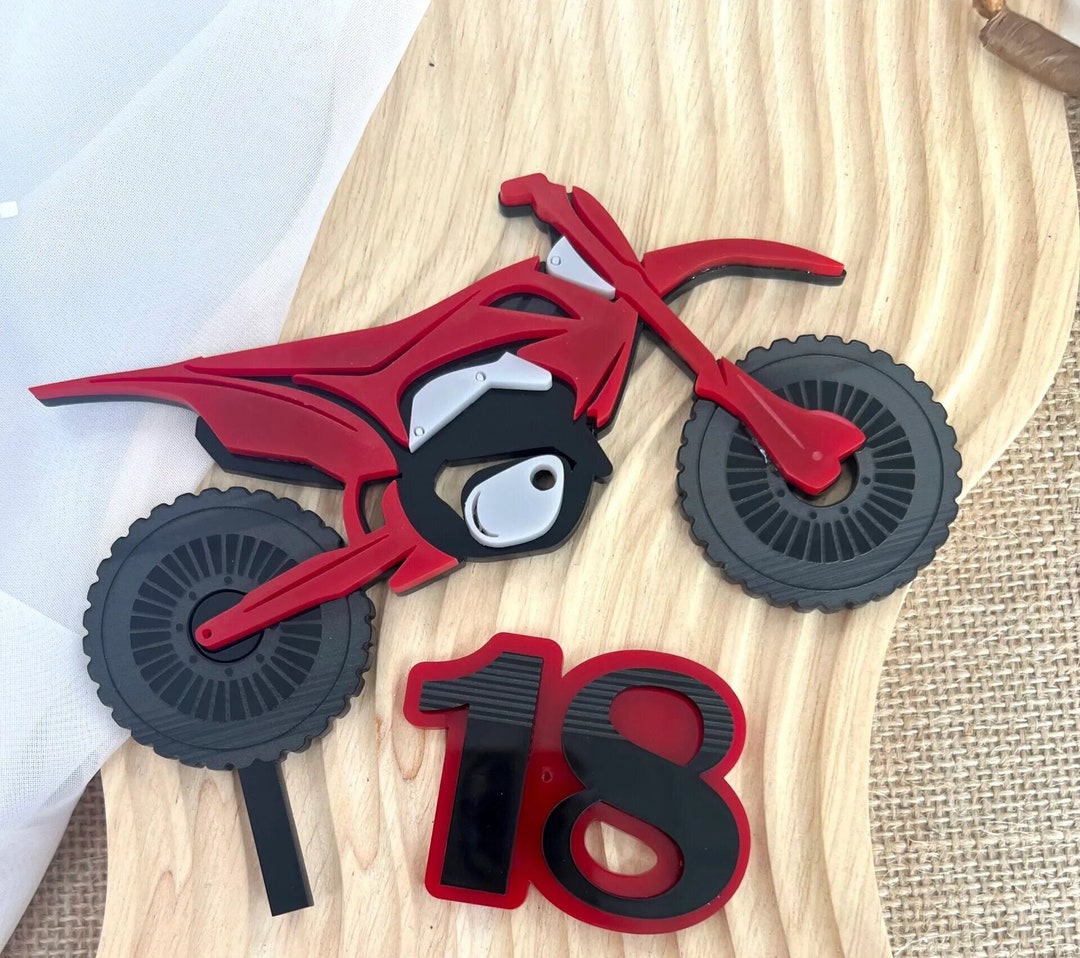 Personalised Motorcross Cake Topper - Etsy