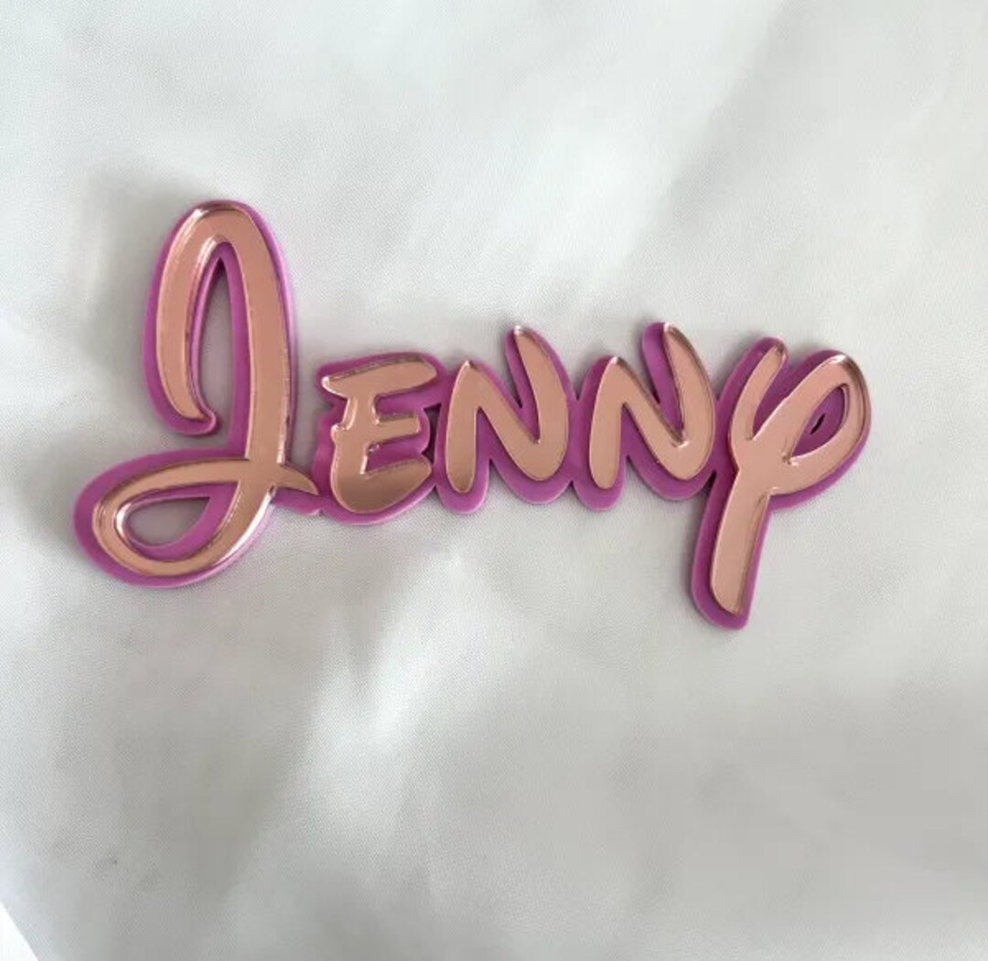 Personalised Disney Style Cake Topper, Cake Charm or Nameplate - Etsy