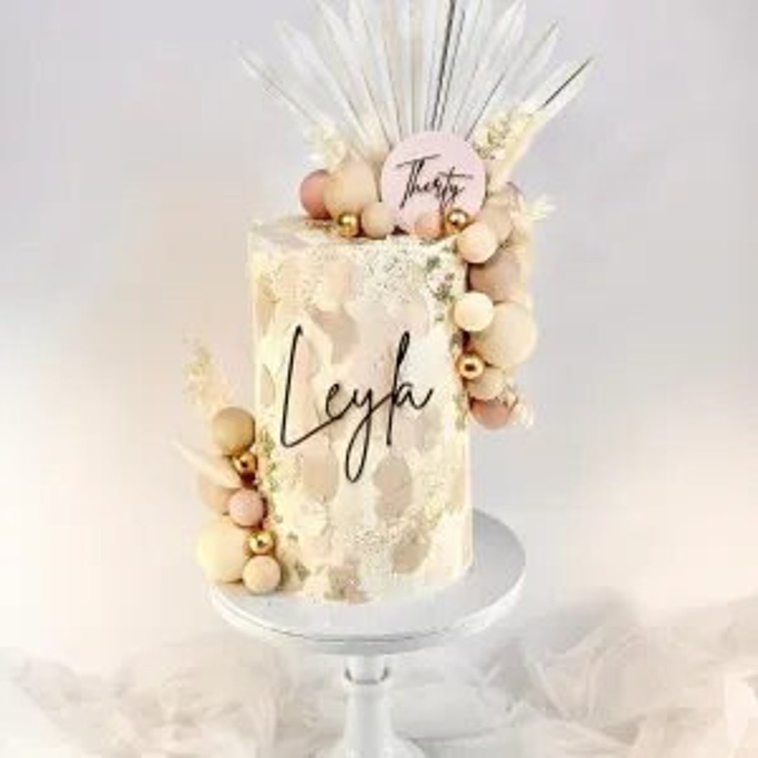 Acrylic Name Cake Topper Name Cake Charm Personalised Acrylic Cake ...