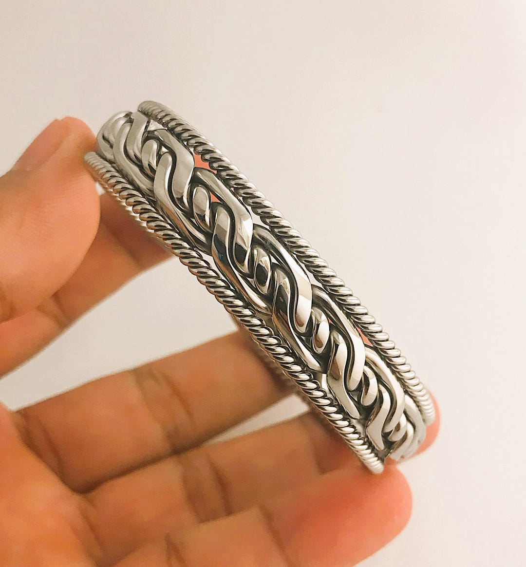 Bracelets Bangle Handmade Stainless Steel Welding Wire Silver Color #2 ...