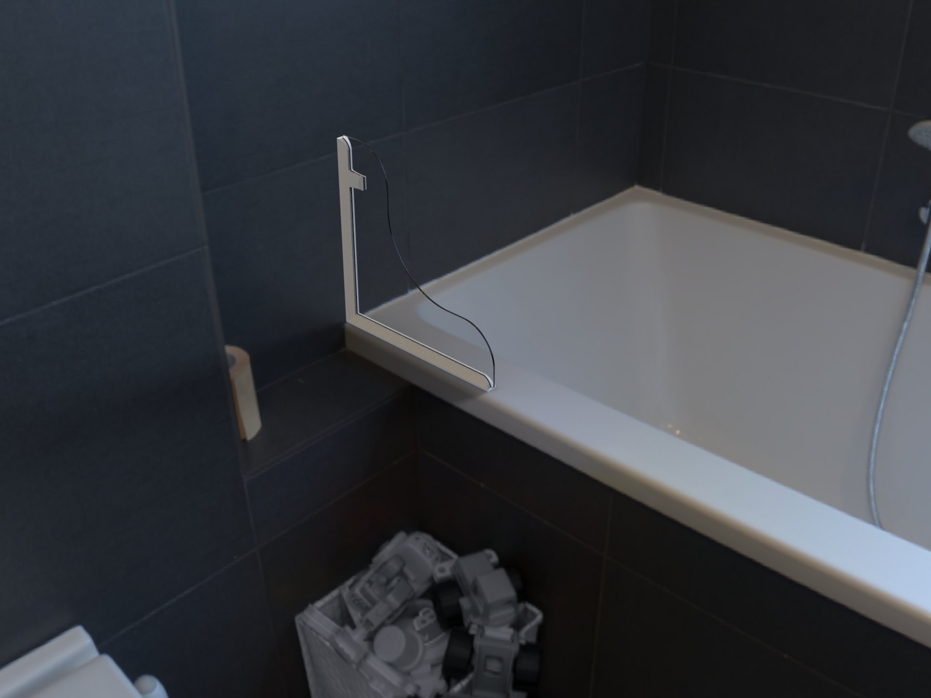 2 Pieces Splash Guard for Bathtub, Shower Splash Guard, Shower Guards ...