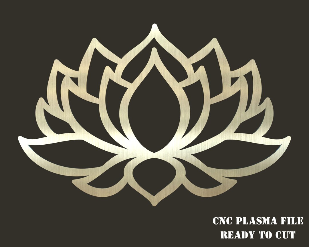 Lotus Flower DXF SVG Cnc Design Plasma Cutting Metal Wall - Etsy