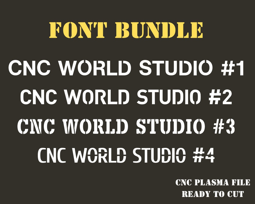 Font Bundle for CNC Plasma Cnc Design Steel Art Design Cnc - Etsy