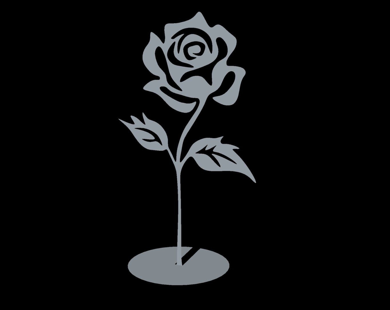 Standing Rose DXF Rose File Cut Dxf Rose Dxf Table Top - Etsy