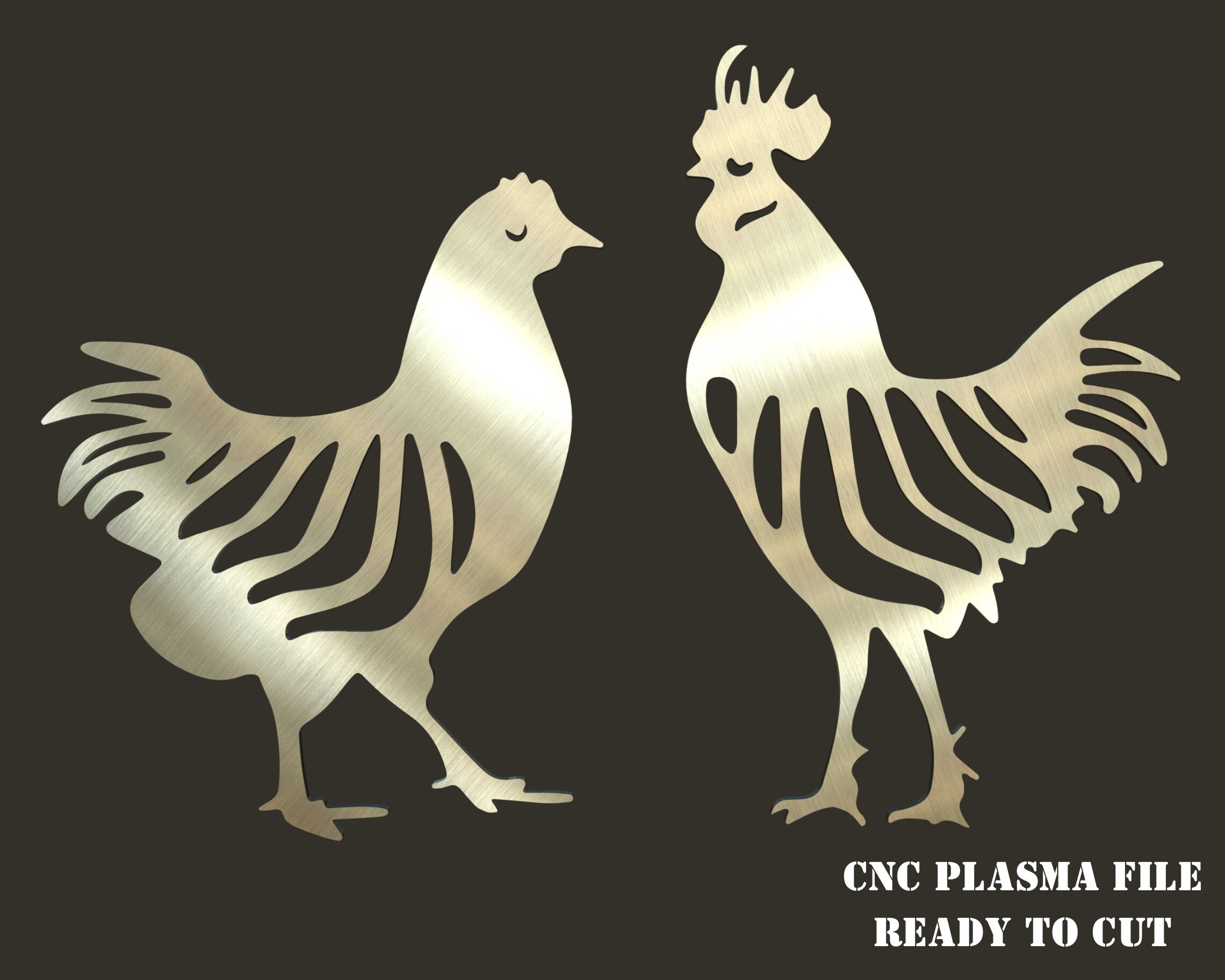 Chicken DXF Rusty Metal Art File Cut for Plasma CNC Design - Etsy