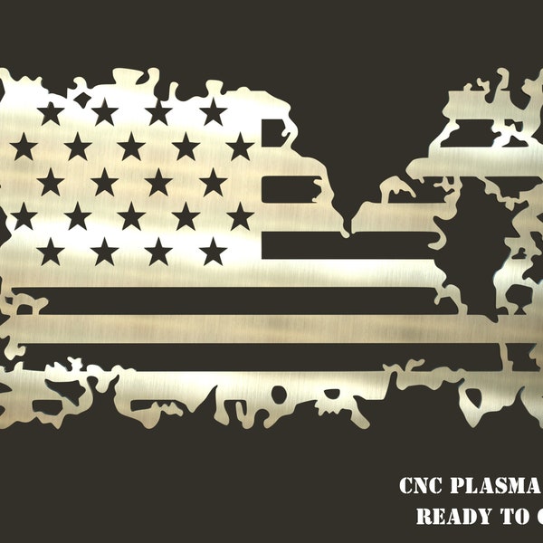 American Flag Dxf Files for Plasma - Etsy