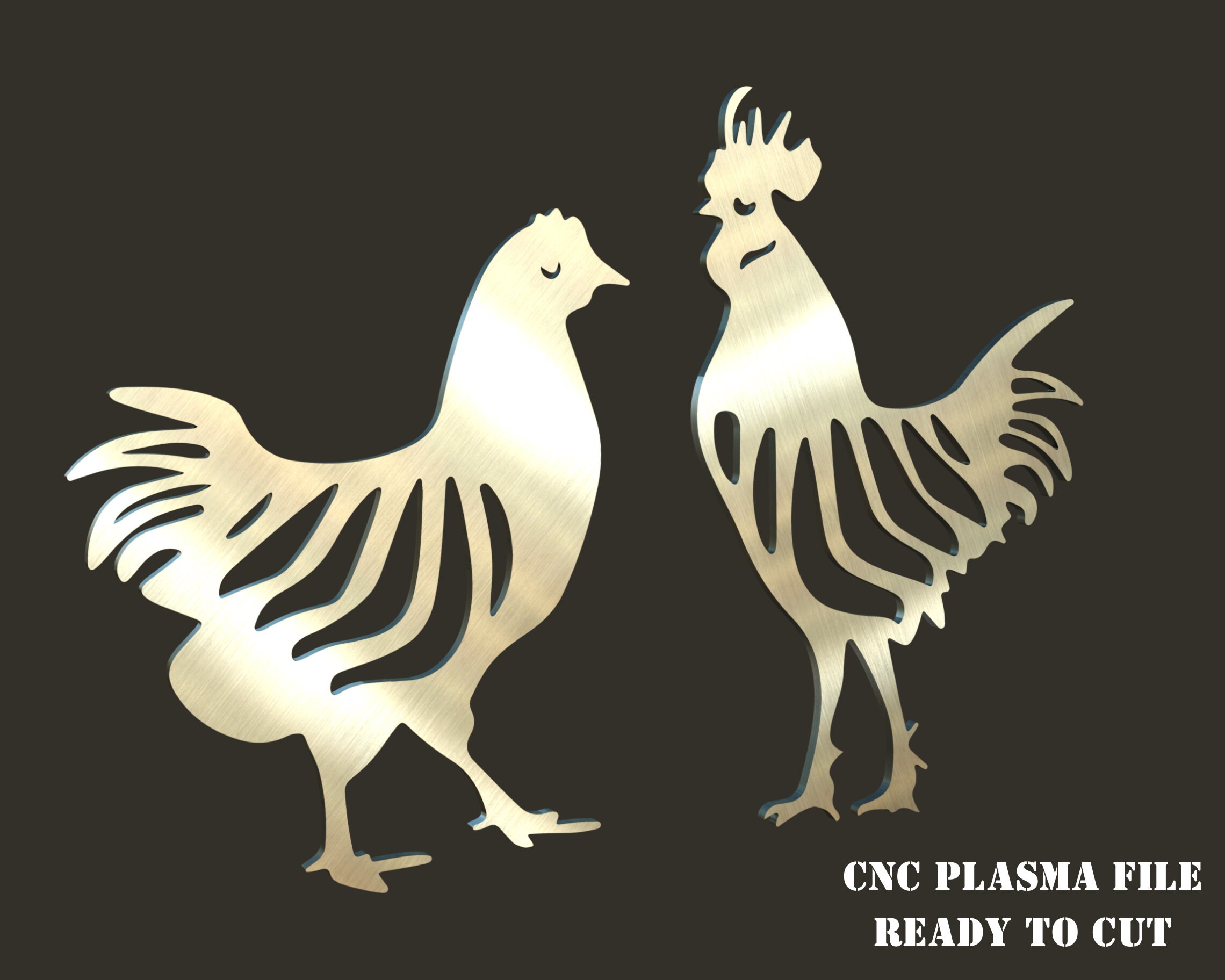 Chicken DXF Rusty Metal Art File Cut for Plasma CNC Design - Etsy